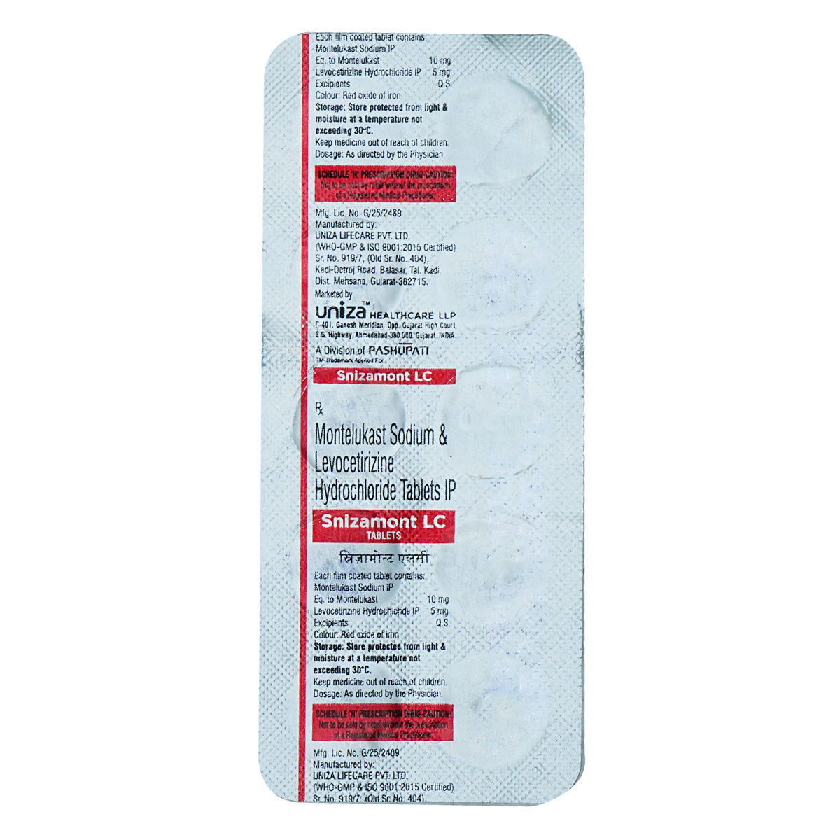 Snizamont LC 10 mg/5 mg Tablet | Uses, Side Effects, Price | Apollo ...