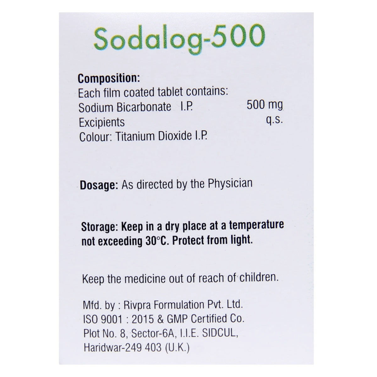 Sodalog 500 Tablet 10's Price, Uses, Side Effects, Composition - Apollo ...
