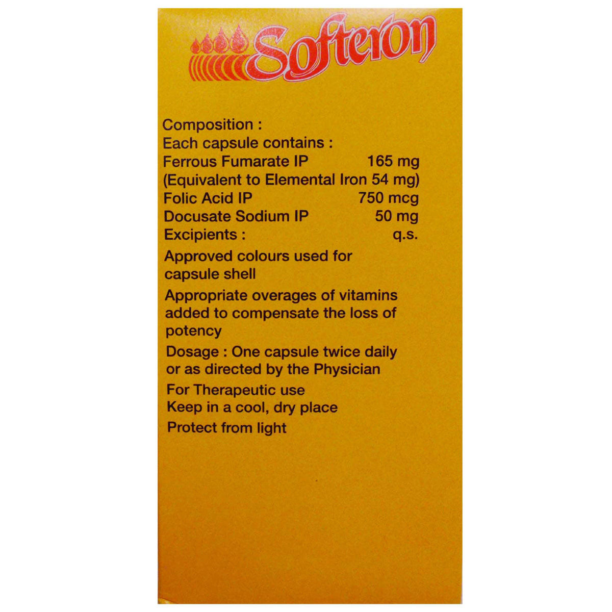 Softeron Capsule | Uses, Side Effects, Price | Apollo Pharmacy