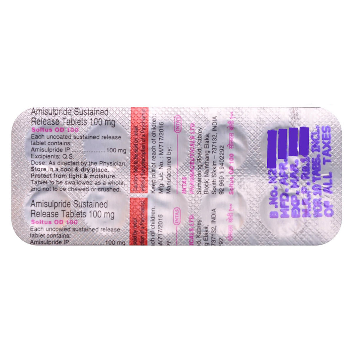 SOLTUS OD 100MG TABLET Price, Uses, Side Effects, Composition - Apollo ...