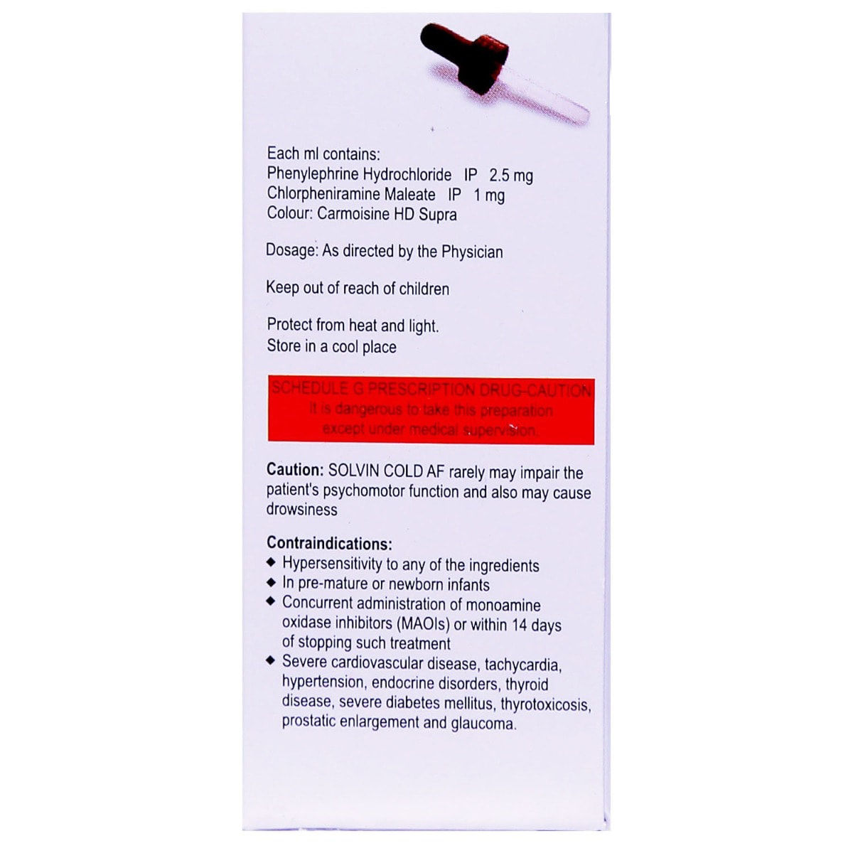 Solvin Cold AF Oral Drops 15 ml Price, Uses, Side Effects, Composition ...