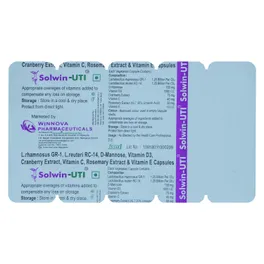 Solwin-Uti Capsule | Uses, Side Effects, Price | Apollo Pharmacy