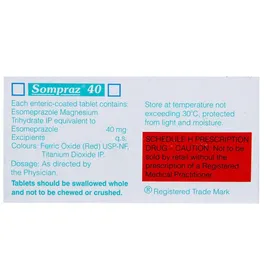 Sompraz 40 Tablet | Uses, Side Effects, Price | Apollo Pharmacy