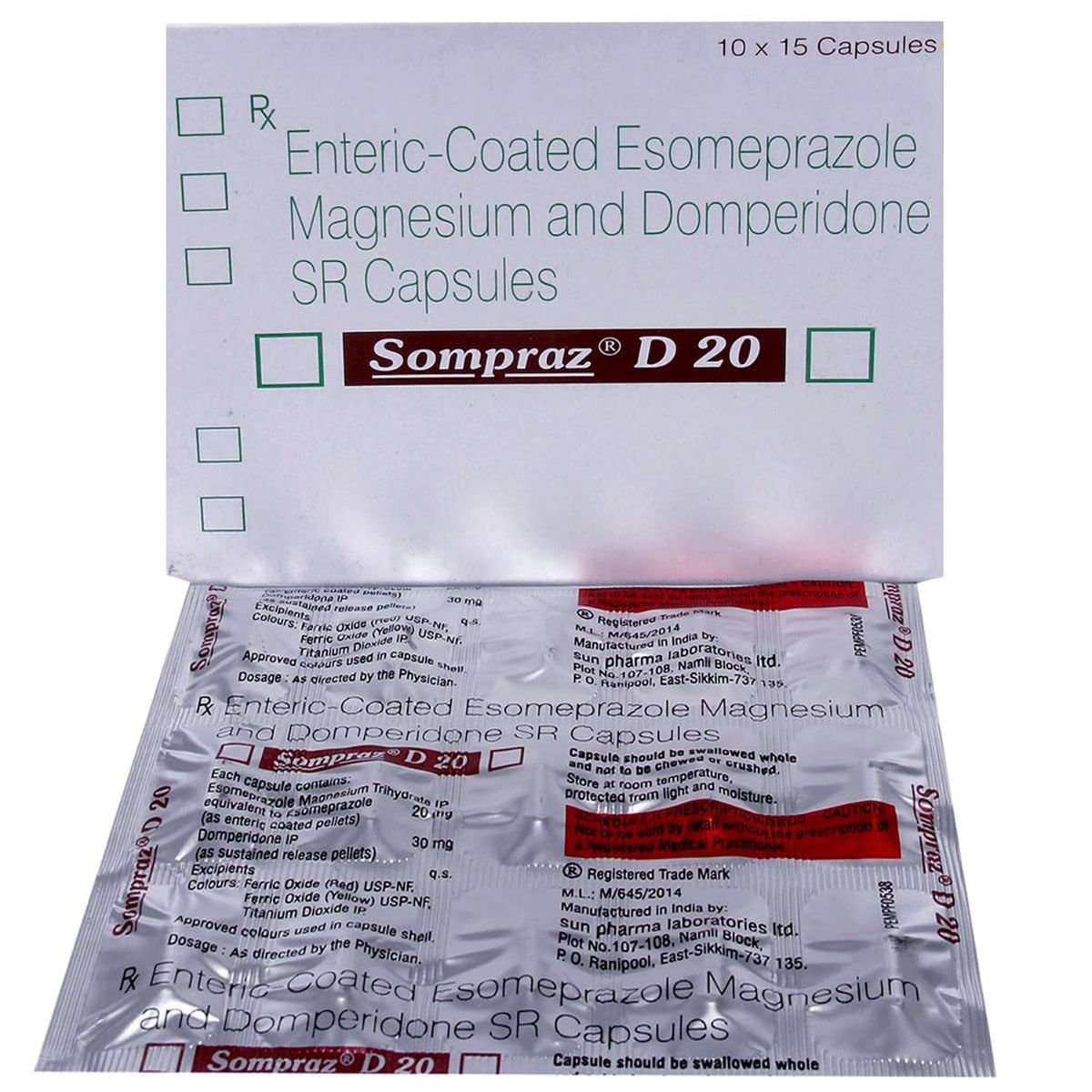 Sompraz D 20 Capsule 15's Price, Uses, Side Effects, Composition ...