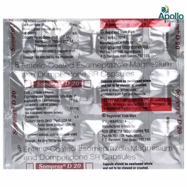 Sompraz D 20 Capsule | Uses, Side Effects, Price | Apollo Pharmacy