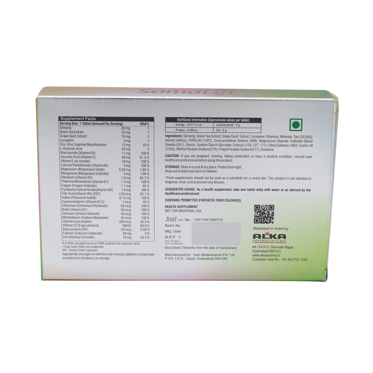 SOMALIFT TABLETS 15'S Price, Uses, Side Effects, Composition - Apollo ...