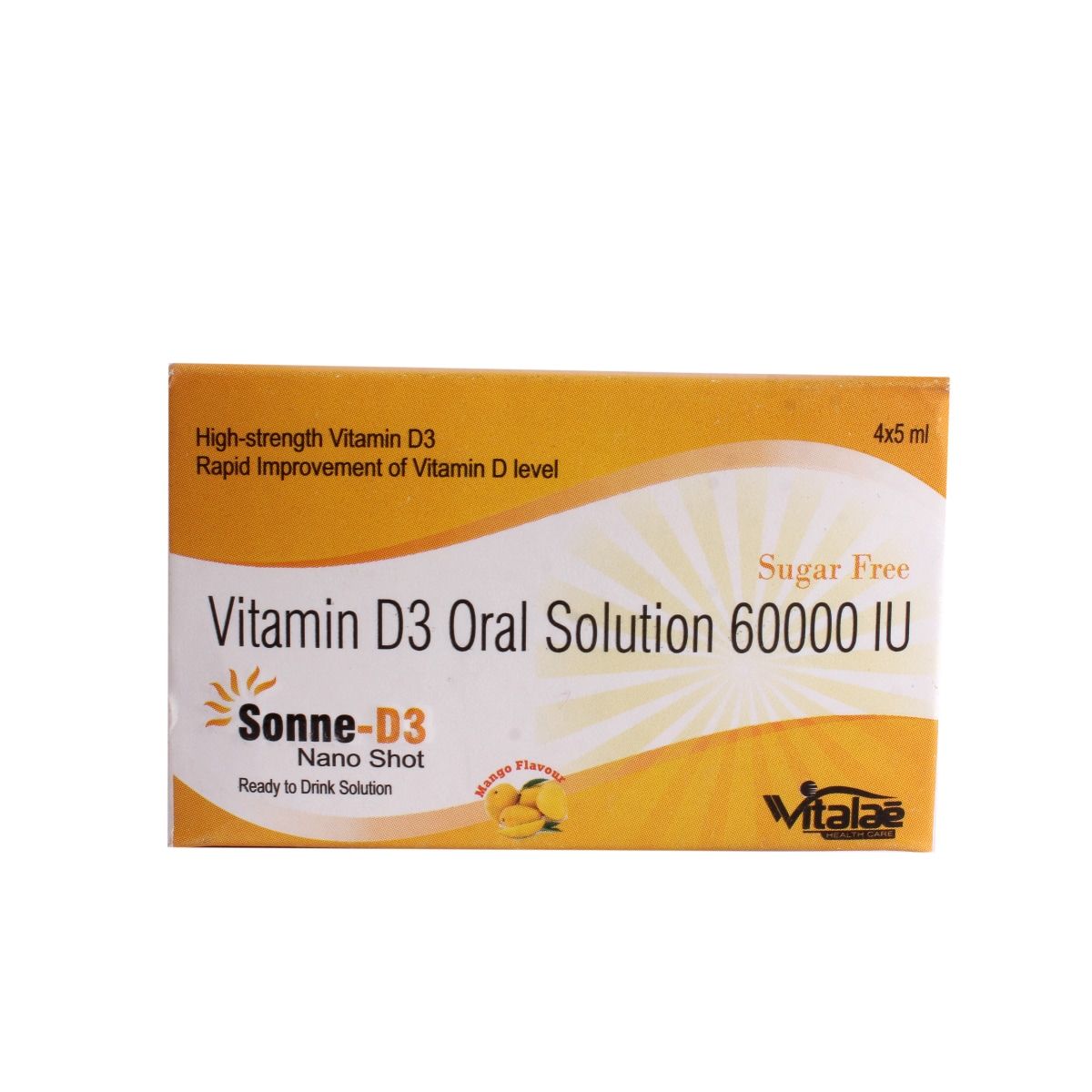 Sonne-D3 Nano Sugar Free Mango Oral Solution 5 ml Price, Uses, Side ...