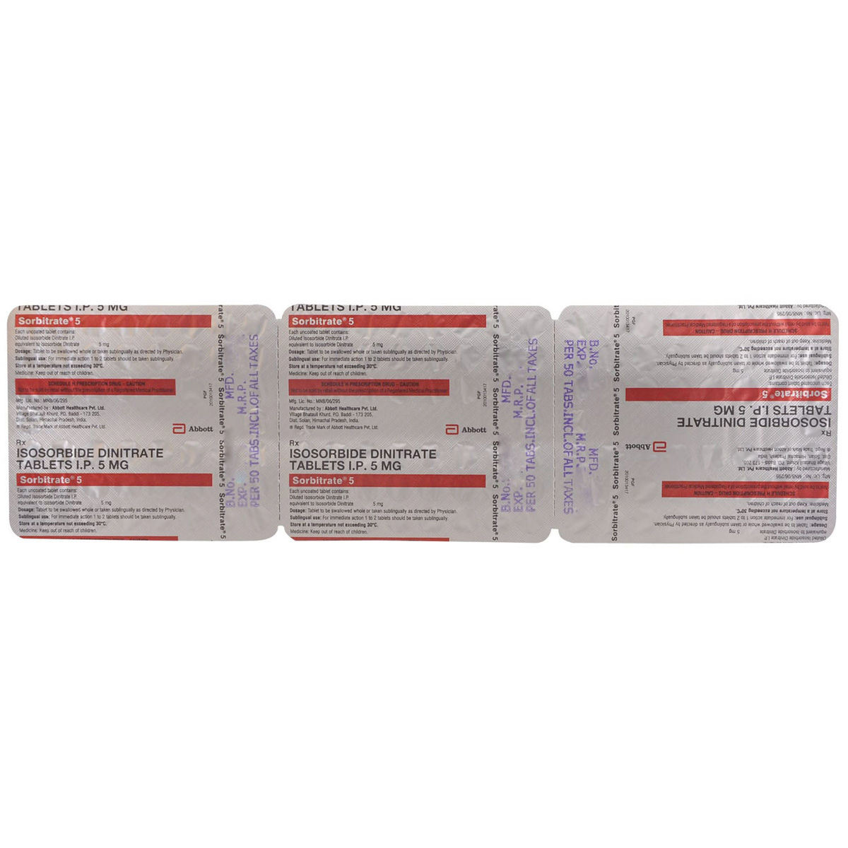 Sorbitrate 5 Tablet 50's Price, Uses, Side Effects, Composition ...