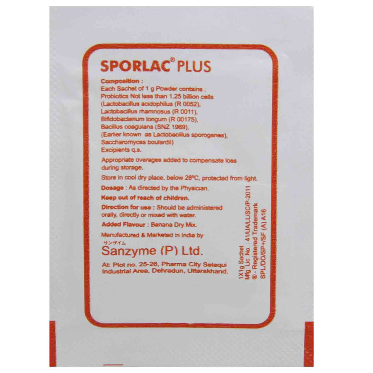 Sporlac Plus Sachet 1 gm | Uses, Side Effects, Price | Apollo Pharmacy