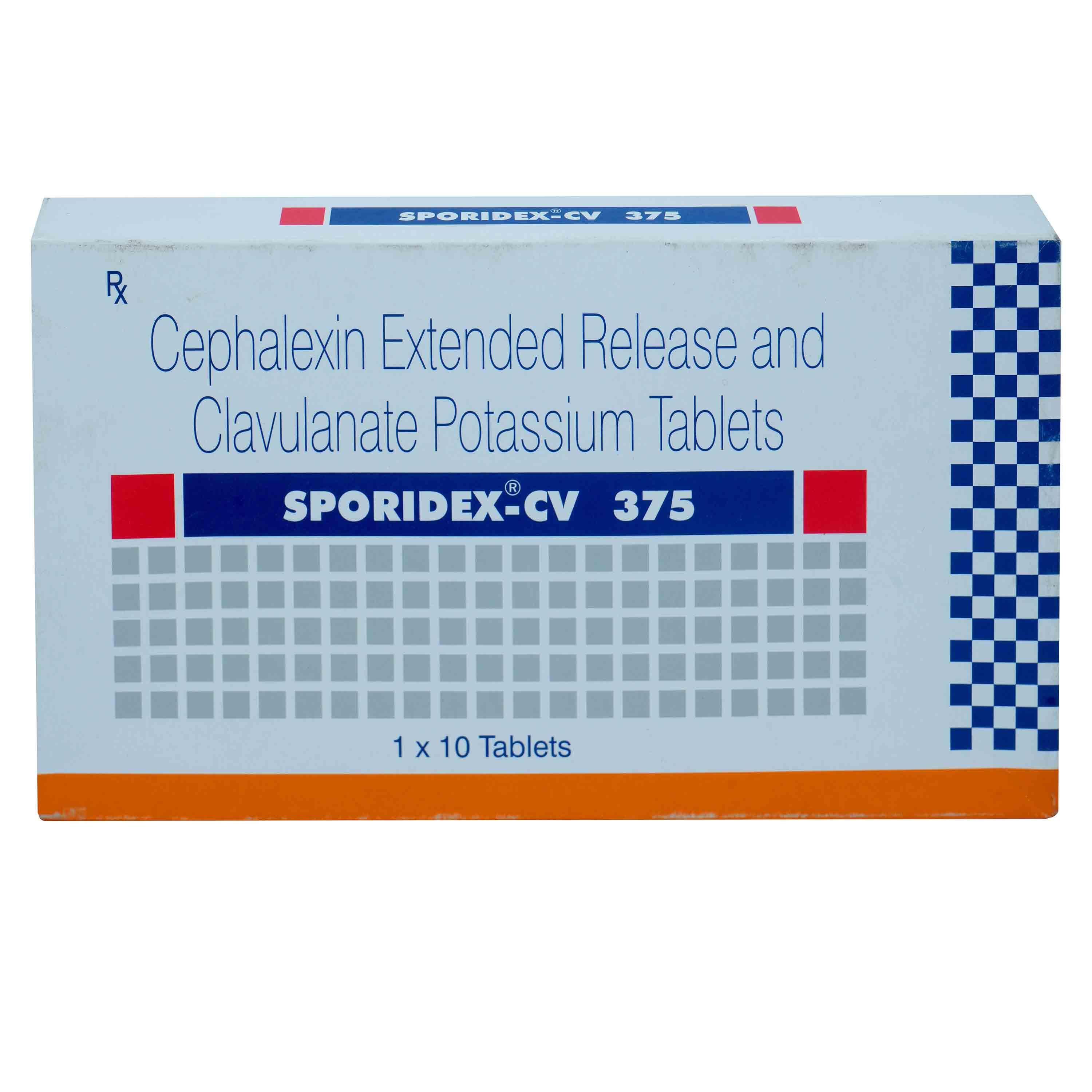 Sporidex-CV 375 Tablet | Uses, Side Effects, Price | Apollo Pharmacy