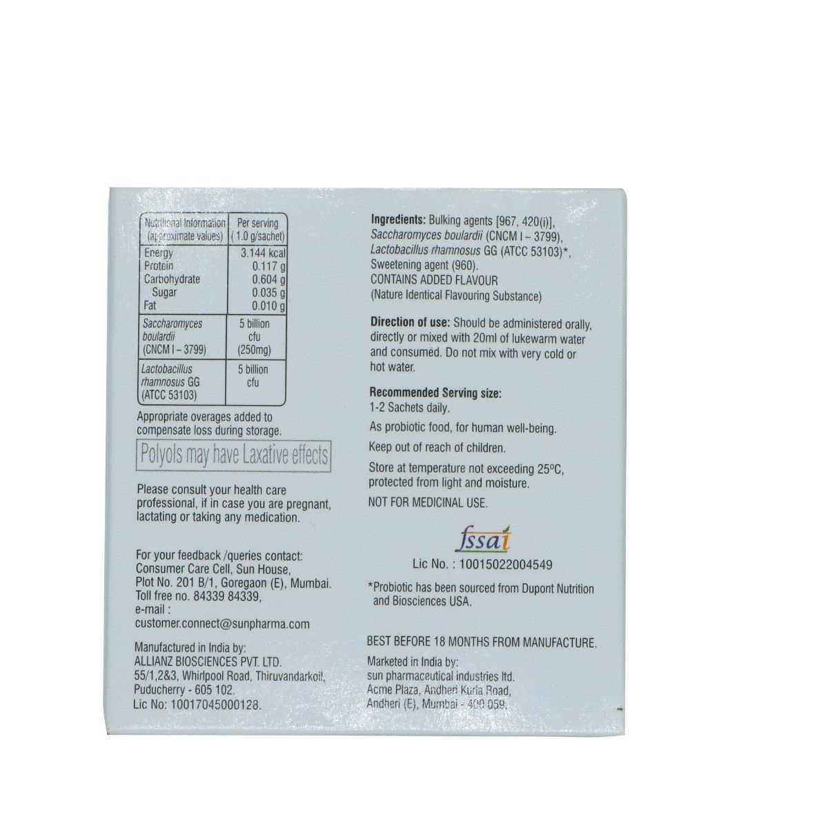 Sporit GG Sachet 1 gm Price, Uses, Side Effects, Composition - Apollo ...