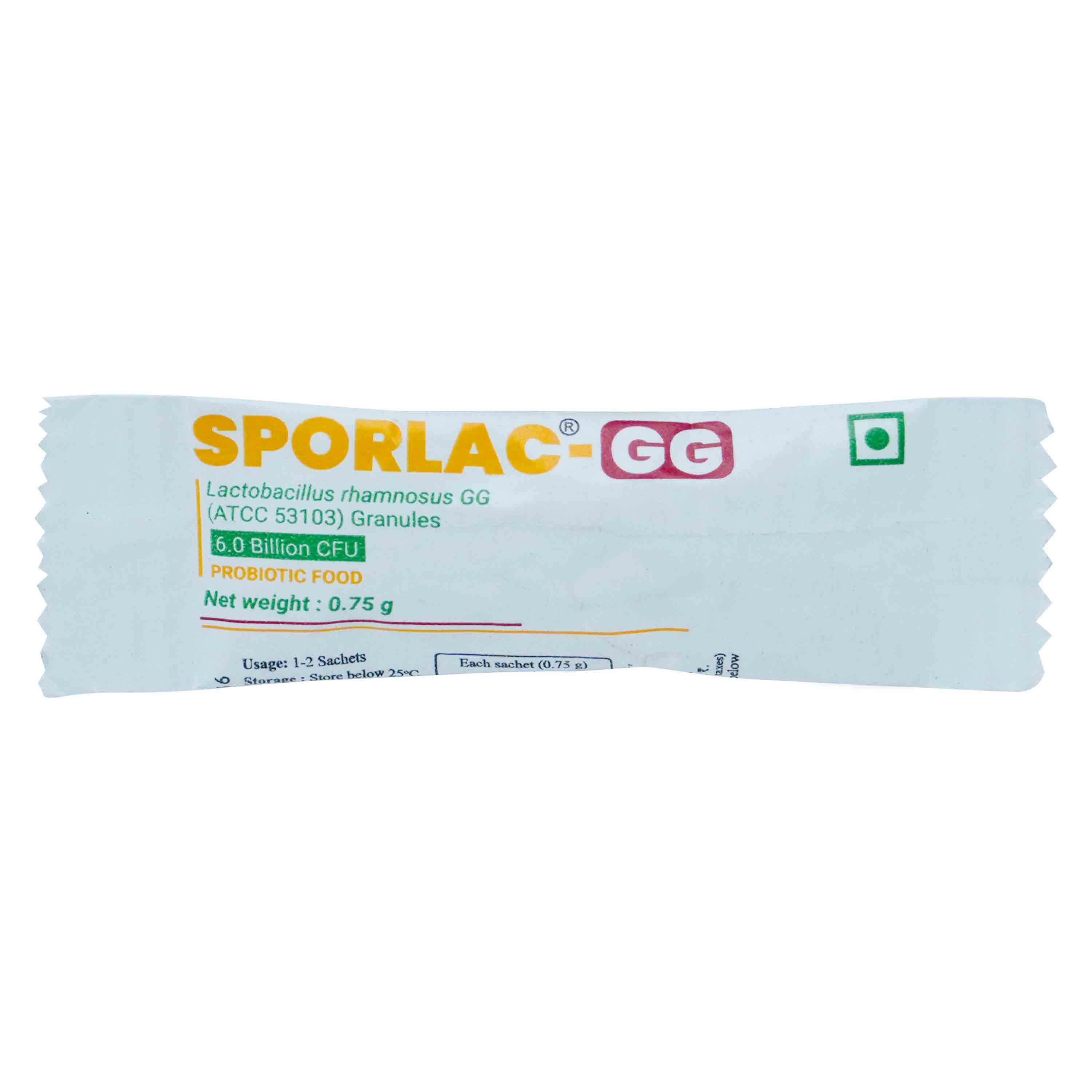 Sporlac-GG 6 B.Cfu Granules 0.75 gm | Uses, Side Effects, Price ...
