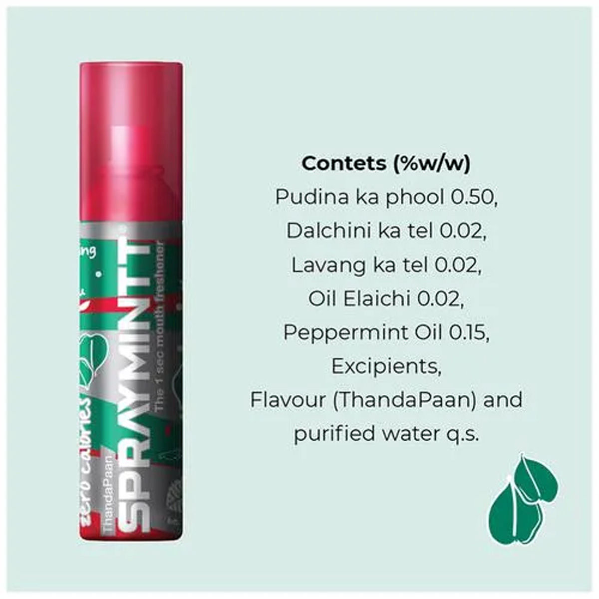 Spraymintt Thanda Paan Instant Mouth Freshener, 15 gm Price, Uses, Side ...