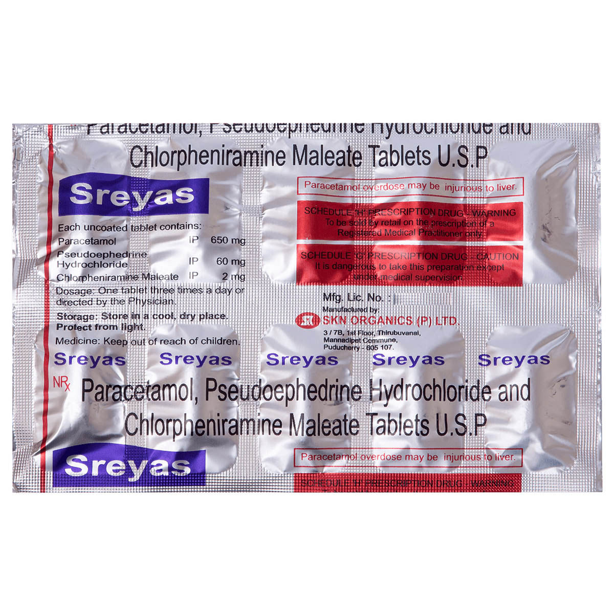 Sreyas Tablet | Uses, Side Effects, Price | Apollo Pharmacy