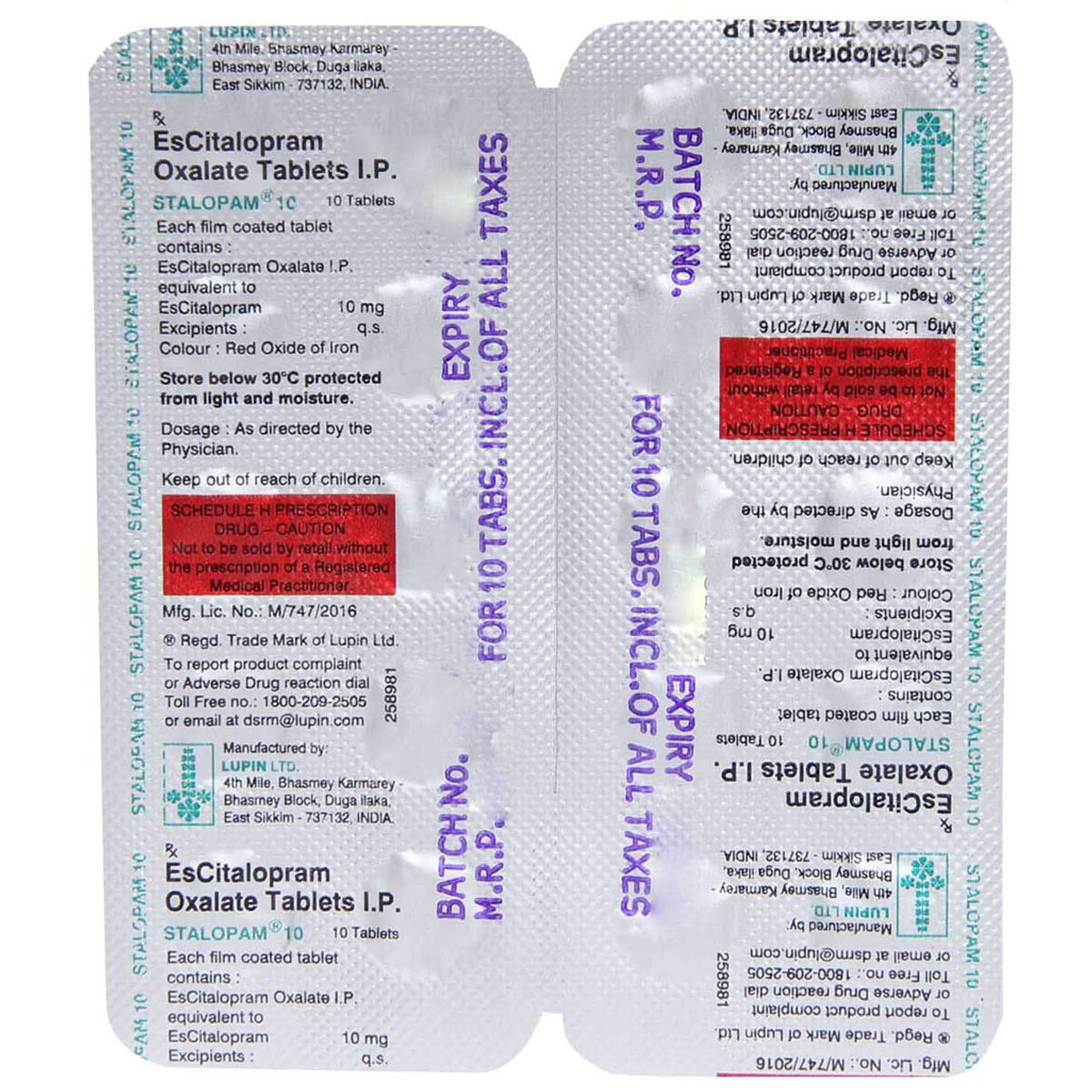 Stalopam 10 Tablet 10's Price, Uses, Side Effects, Composition - Apollo ...