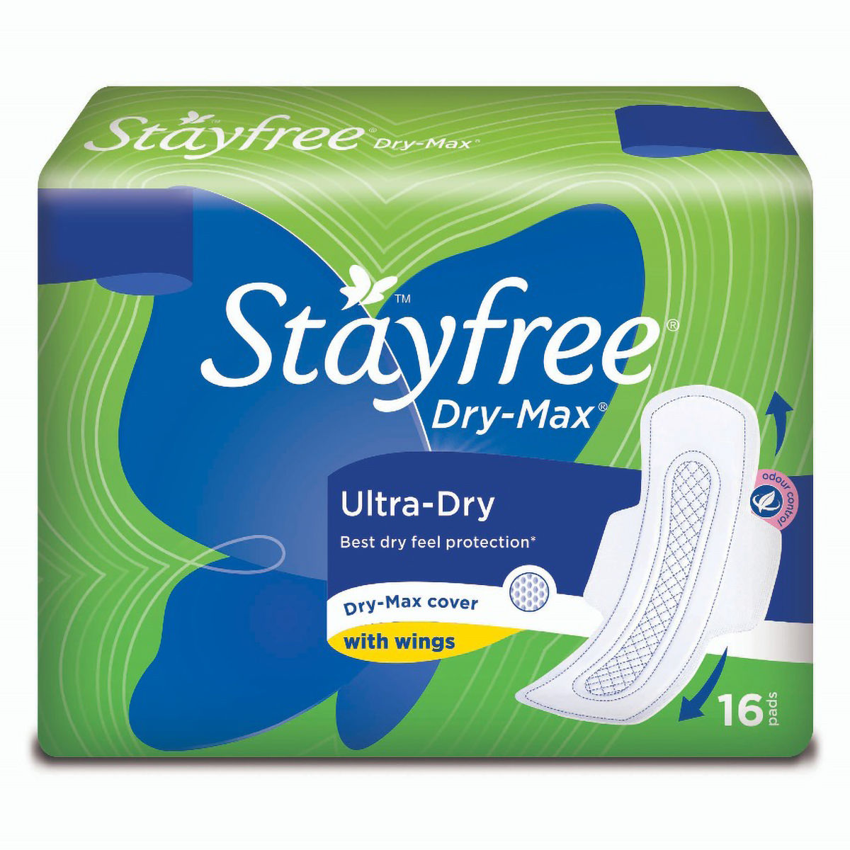 Buy Stayfree Dry-Max Ultra-Dry Pads With Wings, 16 Count | 19 Minutes ...