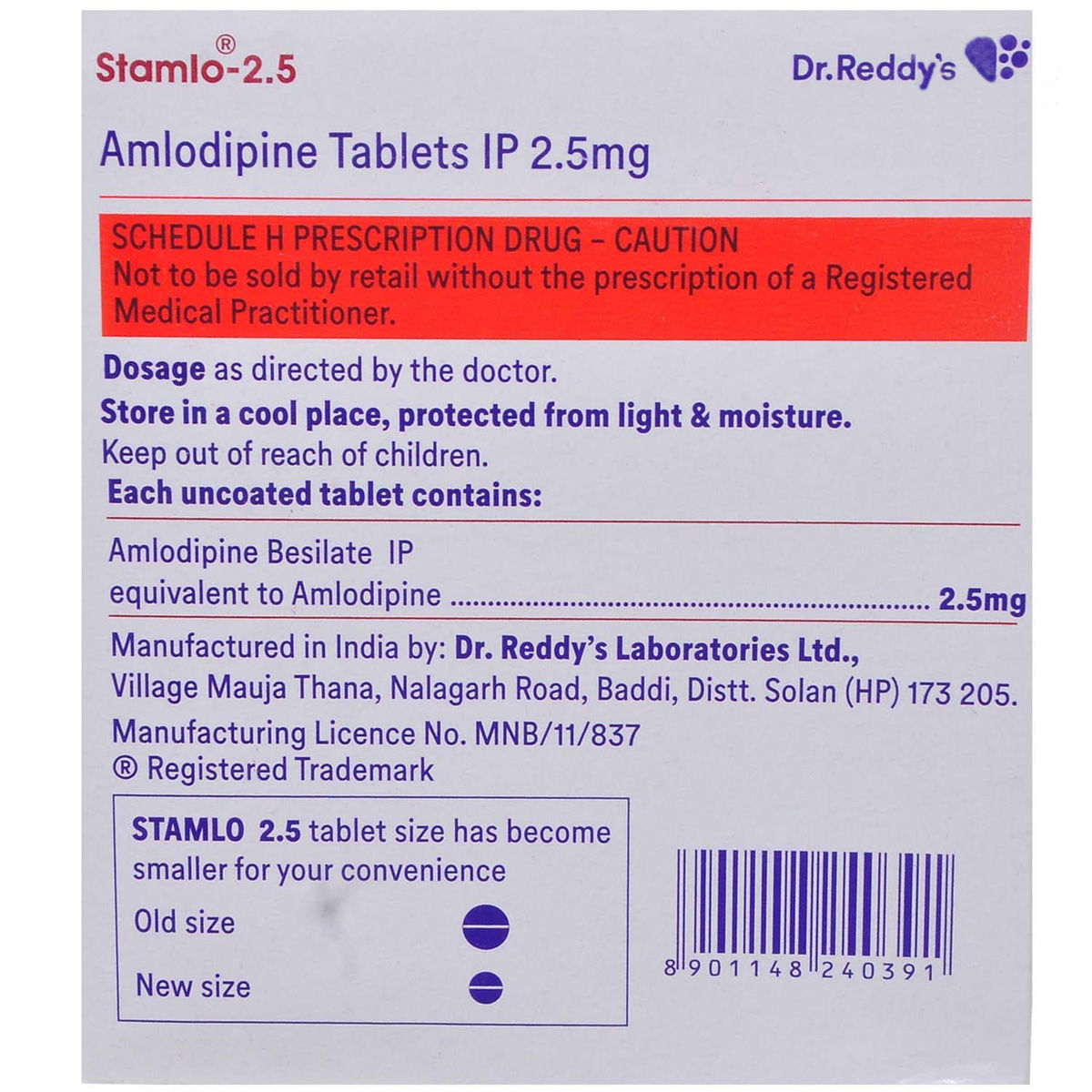 Stamlo-2.5 Tablet 30's Price, Uses, Side Effects, Composition - Apollo ...