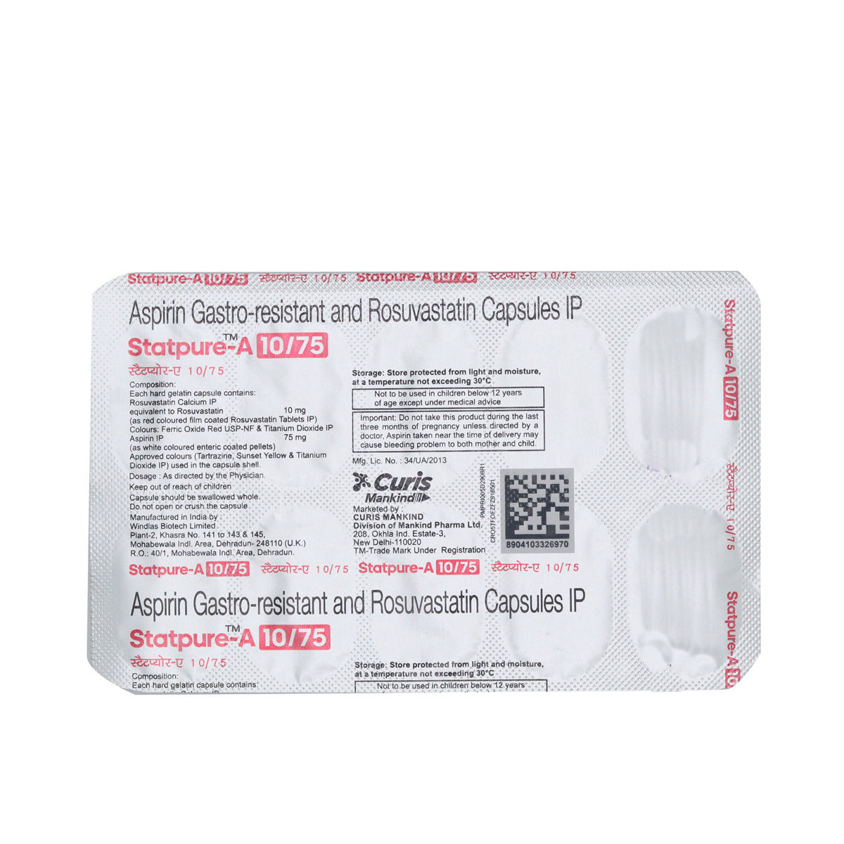 Statpure-A 10/75 Capsule | Uses, Side Effects, Price | Apollo Pharmacy