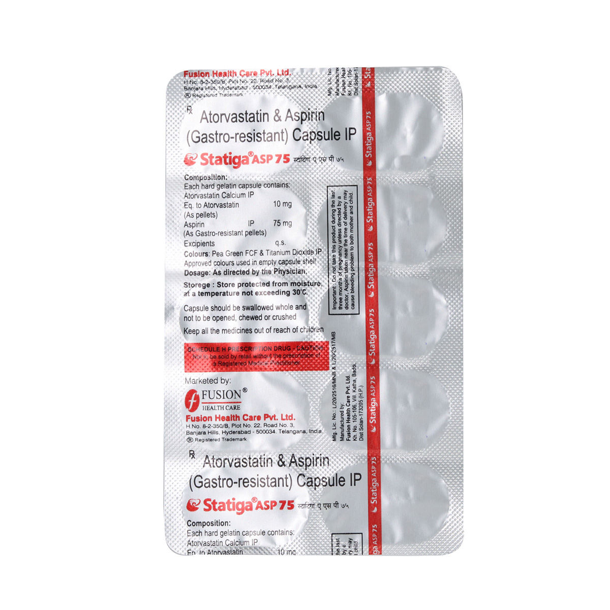 Statiga ASP 75 Tablet 10's Price, Uses, Side Effects, Composition ...