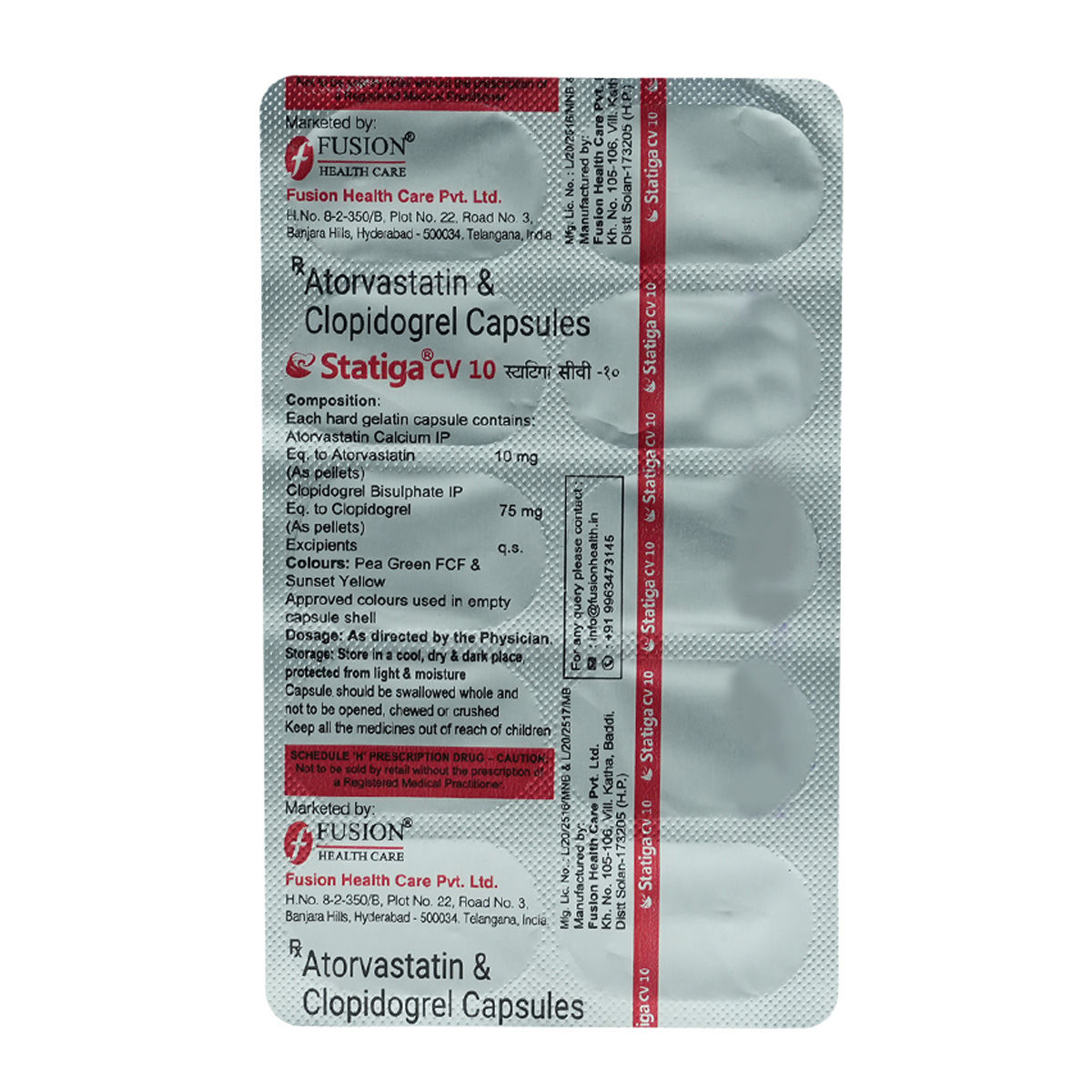 Statiga CV 10 Capsule | Uses, Side Effects, Price | Apollo Pharmacy