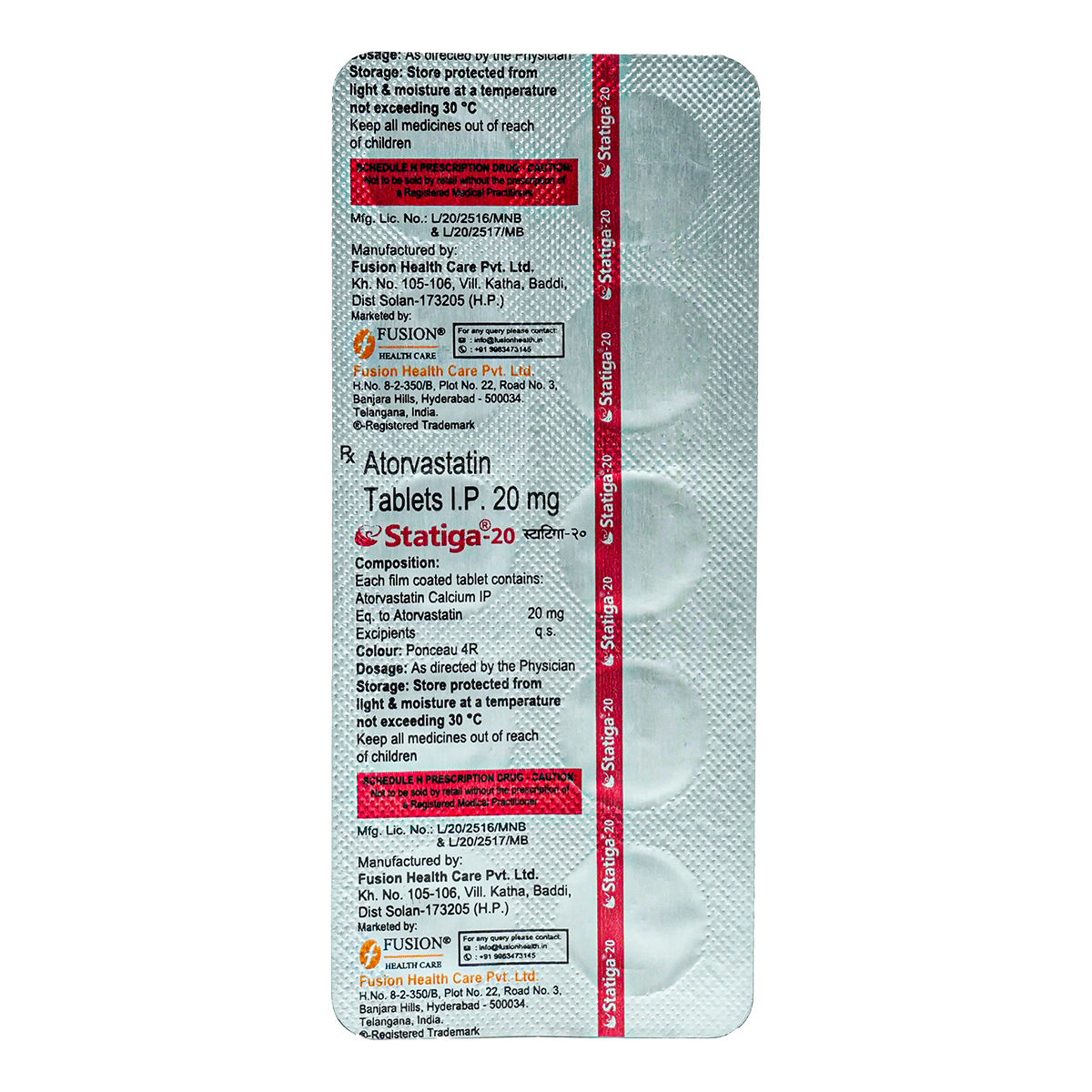 Statiga-20 Tablet 10's Price, Uses, Side Effects, Composition - Apollo ...
