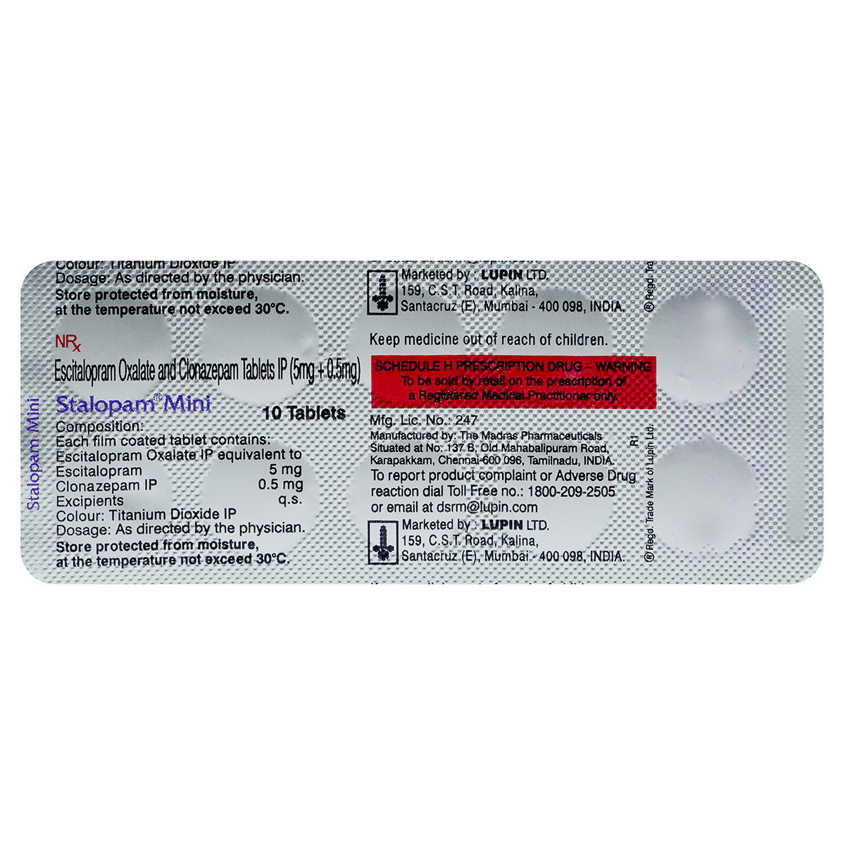 Stalopam Mini Tablet 10's का उपयोग, फायदे ,साइड इफेक्ट,कीमत in Hindi ...