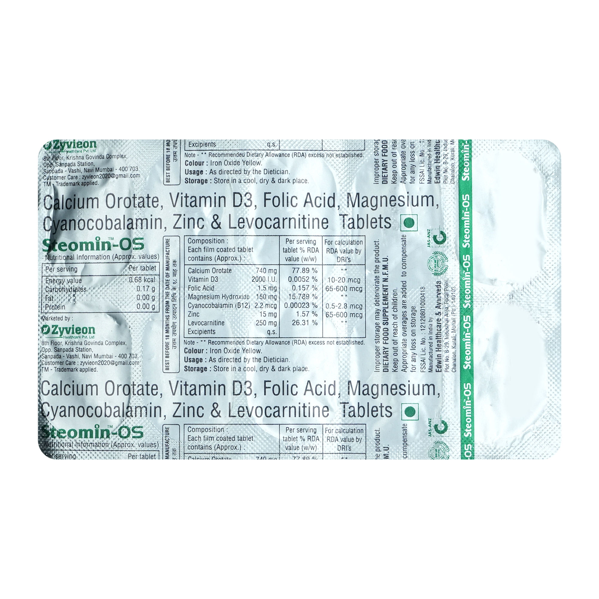 Steomin-OS Tablet 10's Price, Uses, Side Effects, Composition - Apollo ...