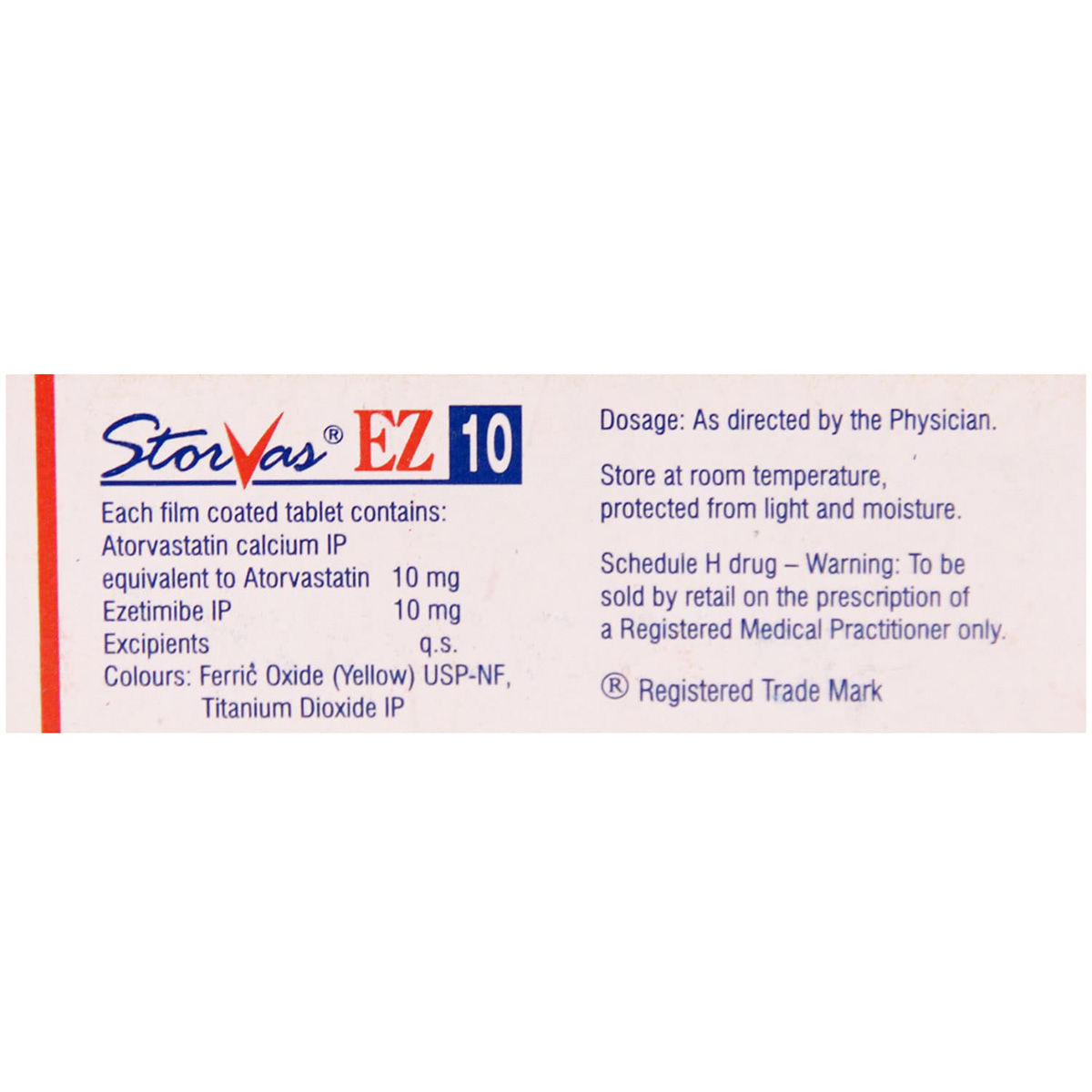 Storvas EZ 10 Tablet 10's Price, Uses, Side Effects, Composition ...