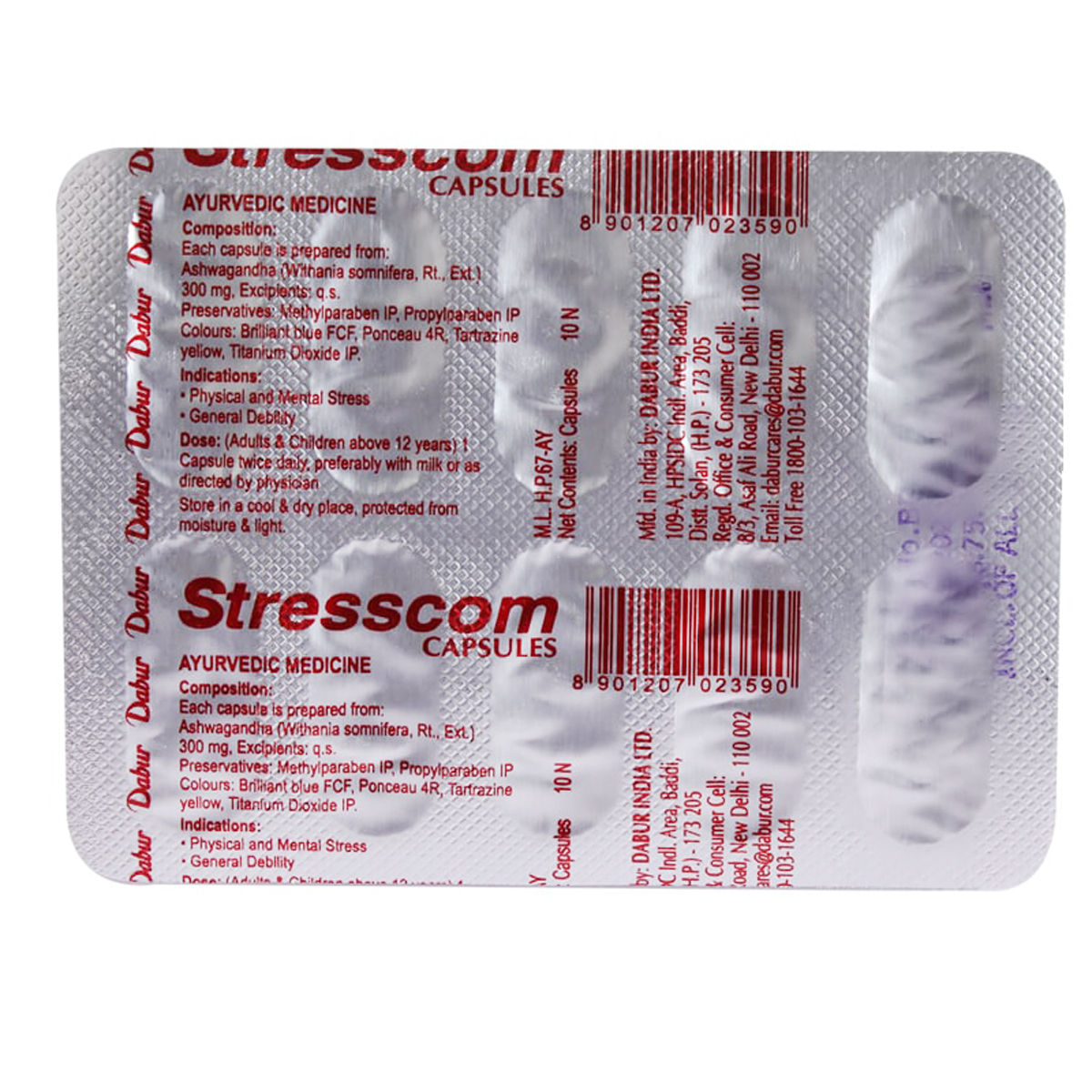 Dabur Stresscom Ashwagandha, 10 Capsules Price, Uses, Side Effects ...