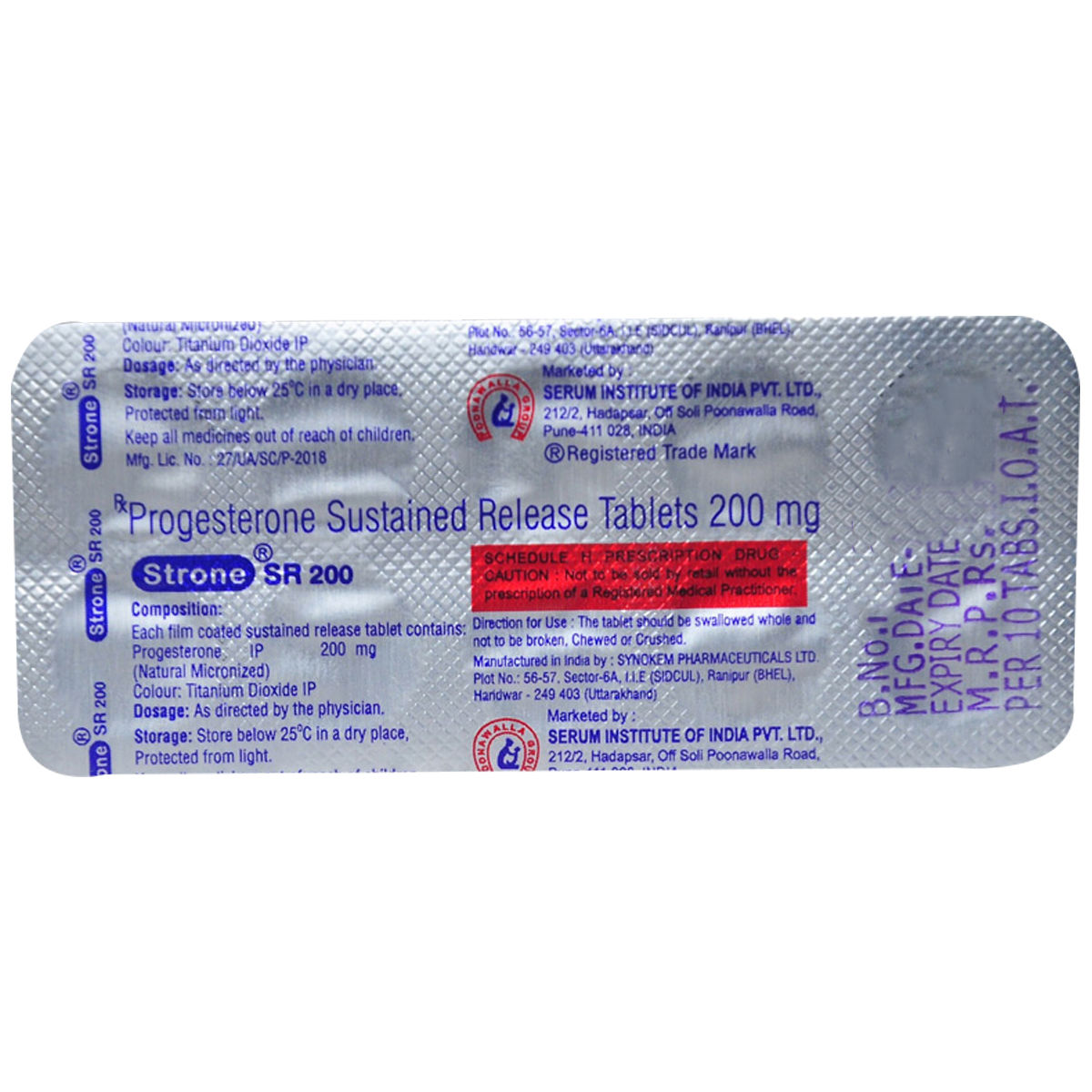Strone SR 200 Tablet | Uses, Side Effects, Price | Apollo Pharmacy
