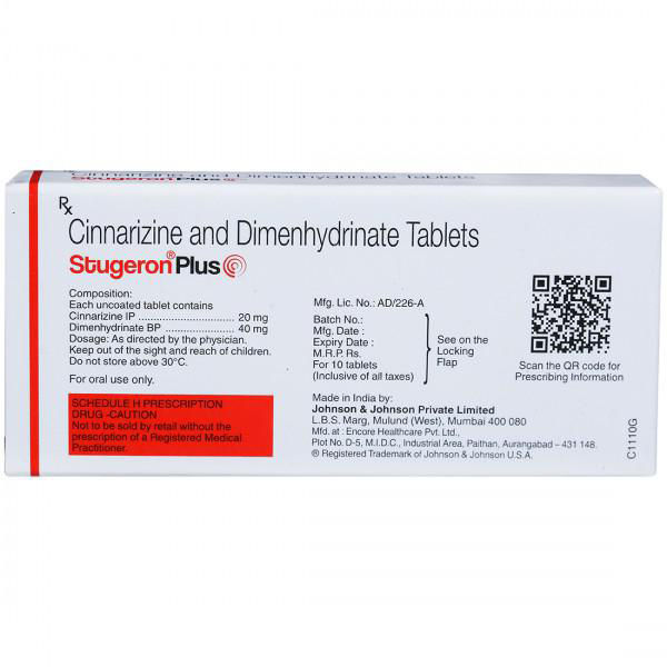 Stugeron Plus Tablet | Uses, Side Effects, Price | Apollo Pharmacy