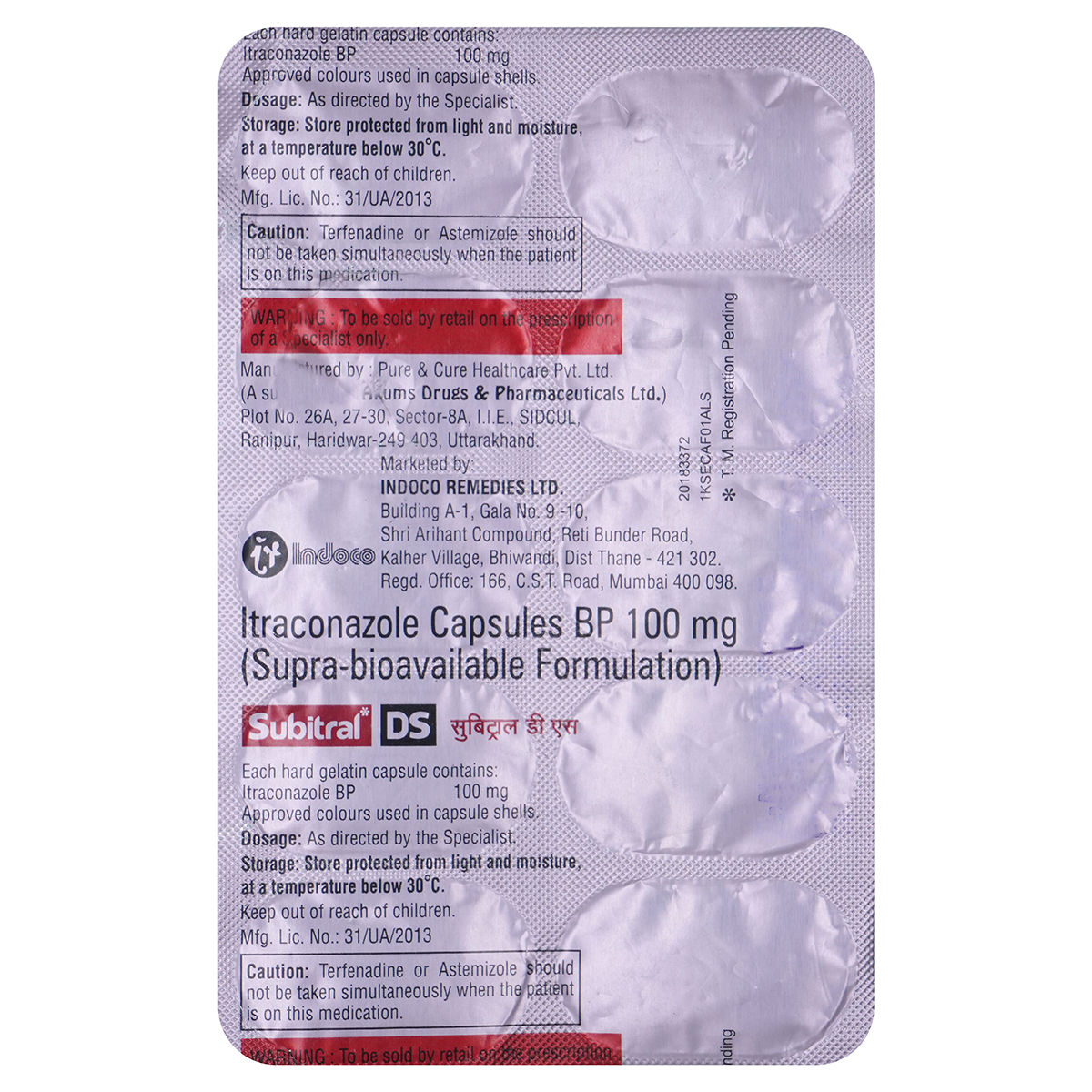 Subitral DS 100 Capsule | Uses, Side Effects, Price | Apollo Pharmacy