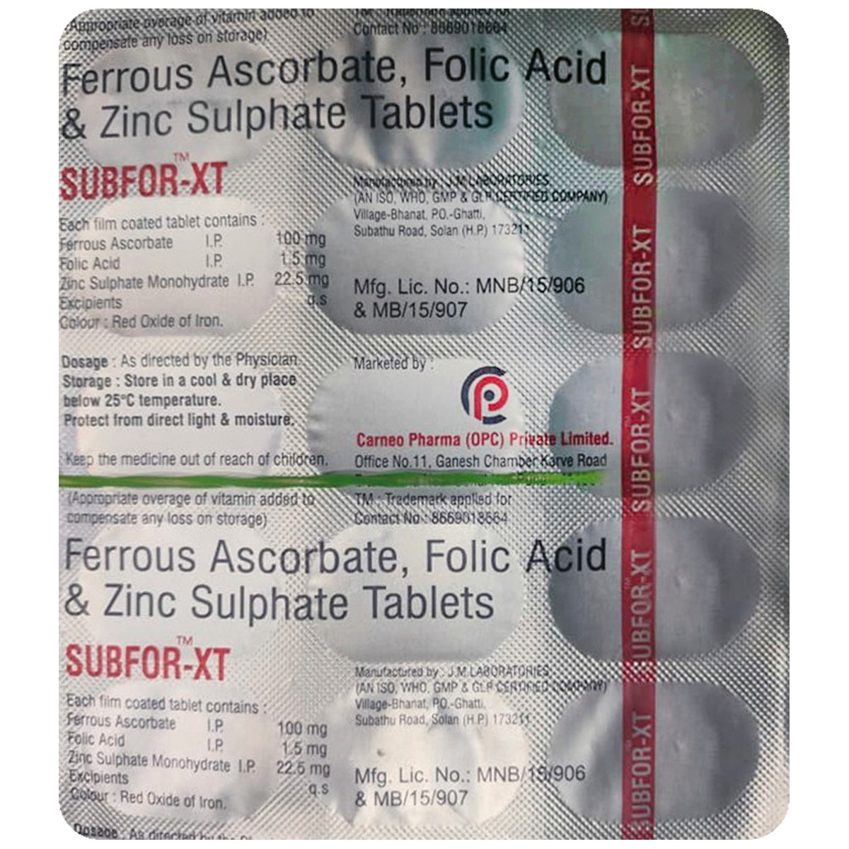 Buy Subfor-XT Tablet 15's | 19 Minutes Delivery | Apollo Pharmacy