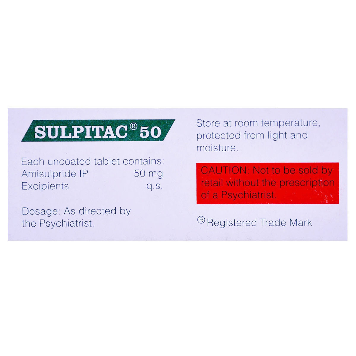Sulpitac 50 Tablet | Uses, Side Effects, Price | Apollo Pharmacy