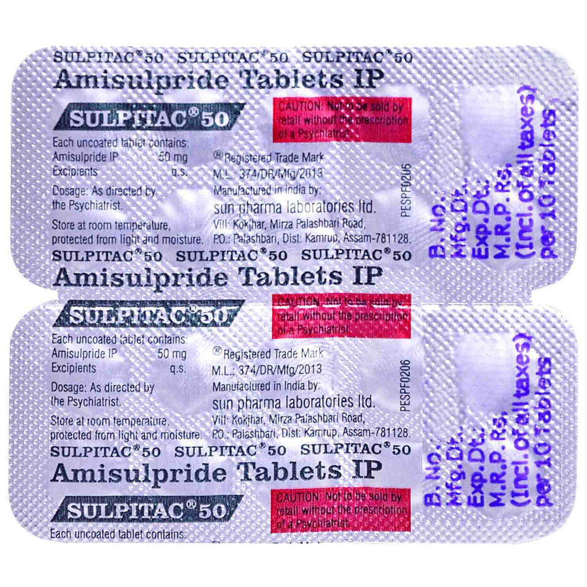 Sulpitac 50 Tablet | Uses, Side Effects, Price | Apollo Pharmacy