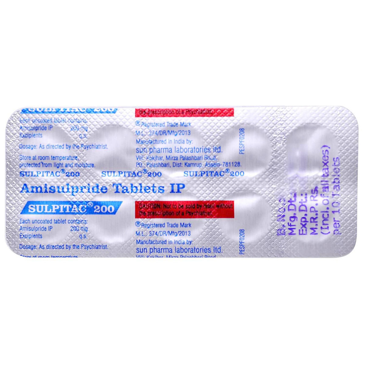 Sulpitac 200 Tablet 10's Price, Uses, Side Effects, Composition ...