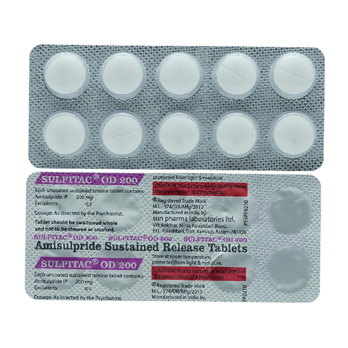 SULPITAC OD 200MG TABLET Price, Uses, Side Effects, Composition ...