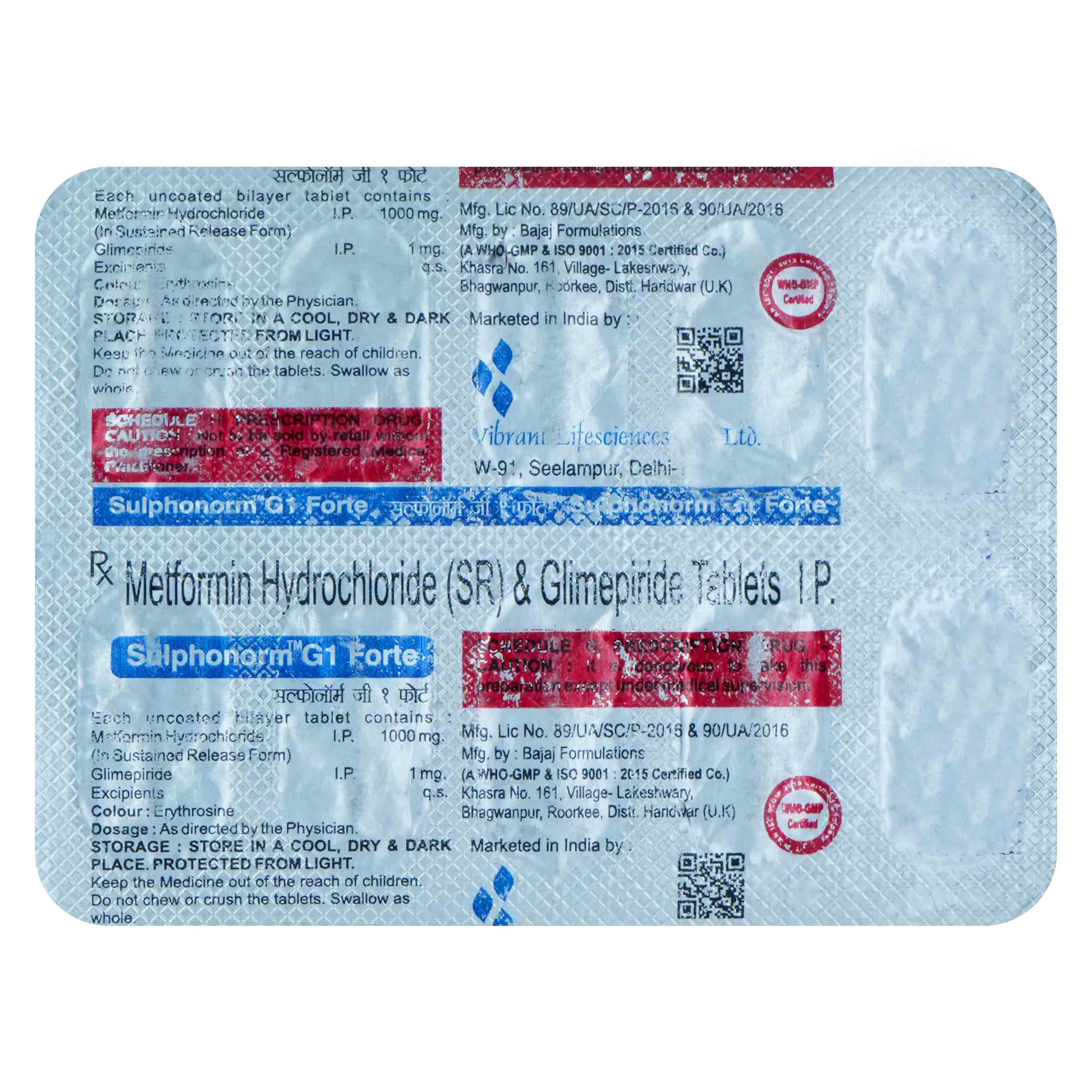 Sulphonorm-G1 Forte Tablet | Uses, Side Effects, Price | Apollo Pharmacy
