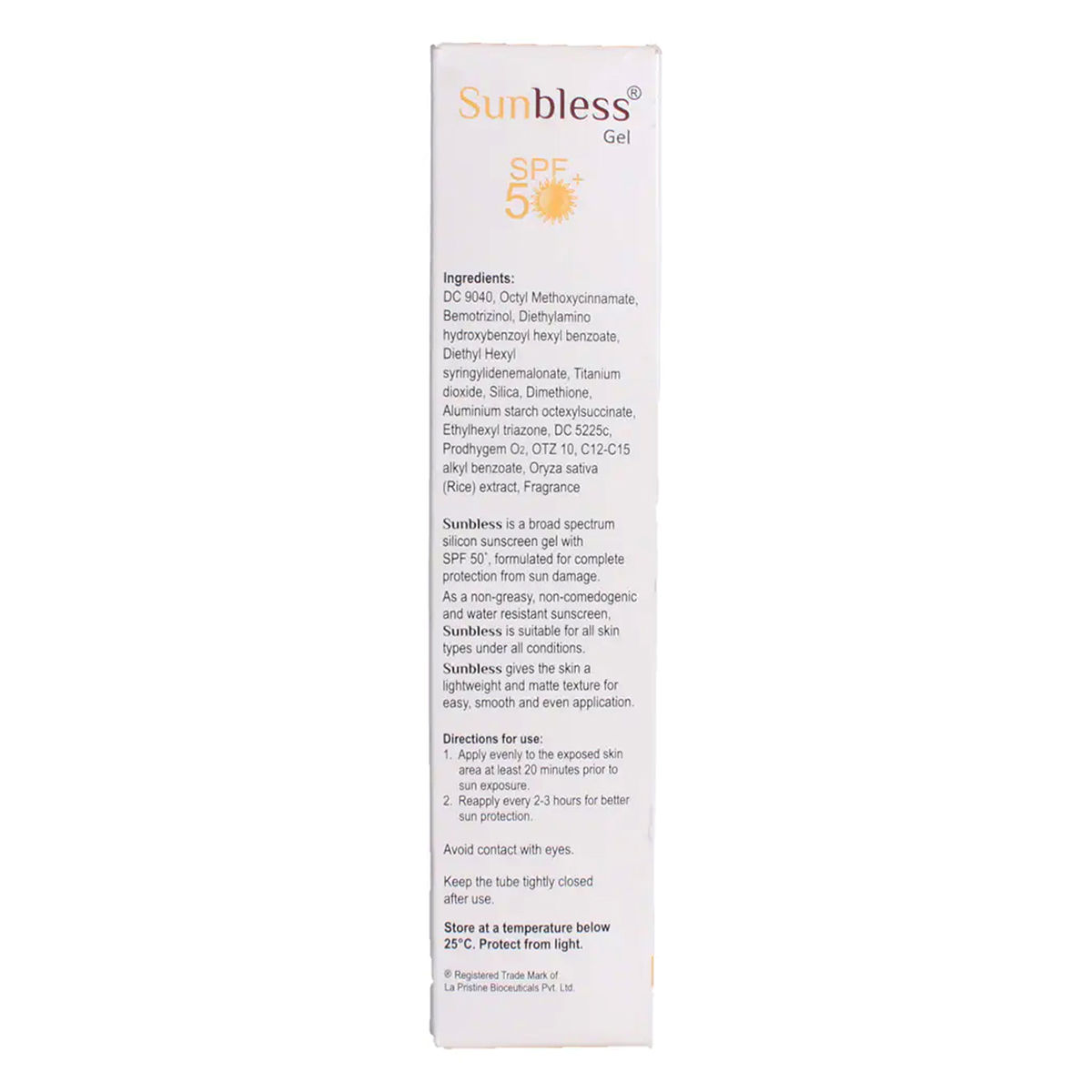 Sunbless SPF 50+ Sunscreen Gel 30 gm Price, Uses, Side Effects ...