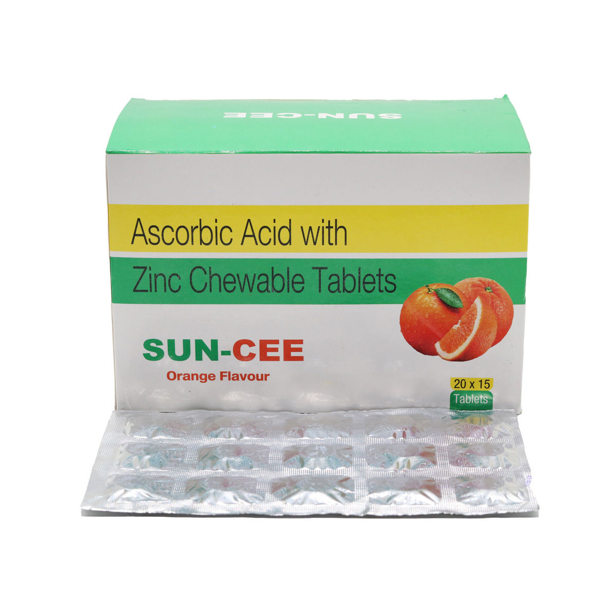 Sun-Cee Orange Flavour Chewable Tablet | Uses, Side Effects, Price ...