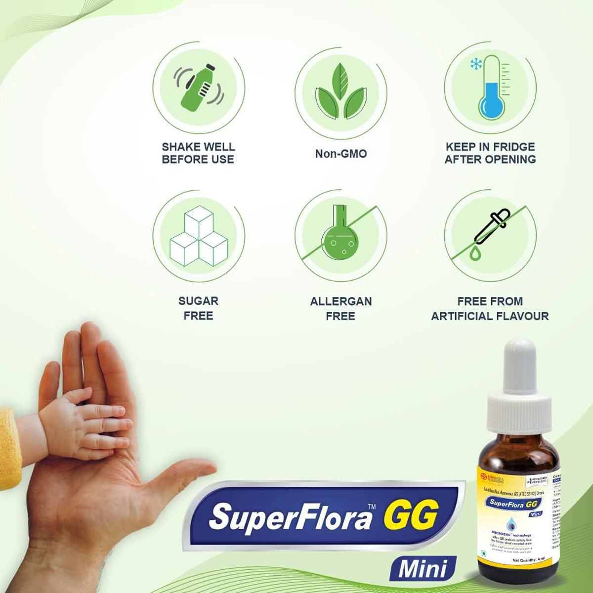 Superflora GG Mini 1 Billion Cfu Children Drops 4 ml | Uses, Side ...