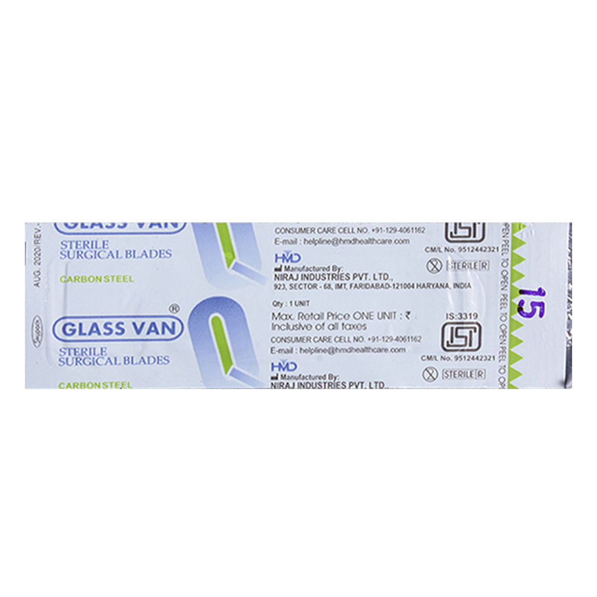 Glass Van Surgical Blade 15 | Uses, Side Effects, Price | Apollo Pharmacy