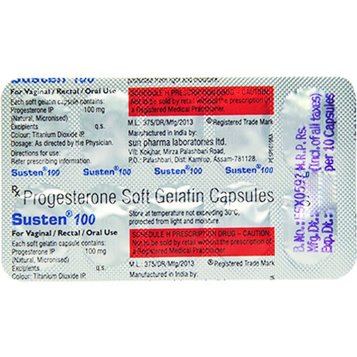 Susten 100 Capsule 10's Price, Uses, Side Effects, Composition - Apollo ...