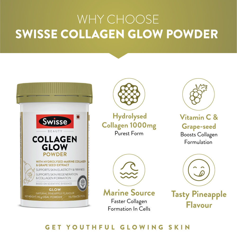 Swisse Beauty Collagen Glow Powder, 90 gm Price, Uses, Side Effects ...