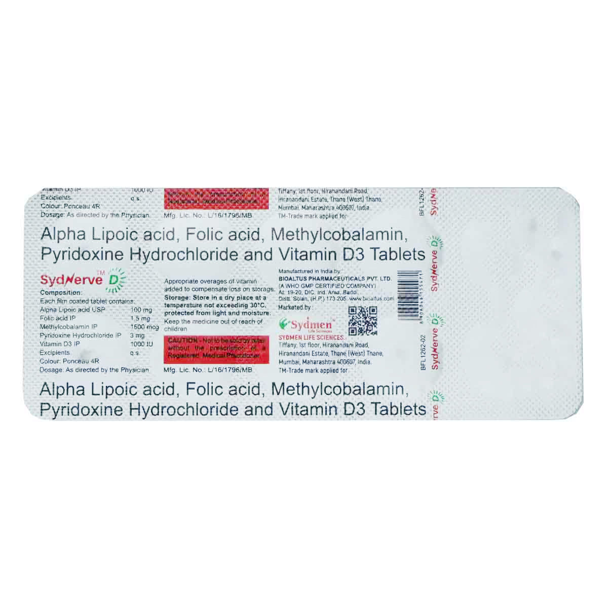 Sydnerve D Tablet | Uses, Side Effects, Price | Apollo Pharmacy