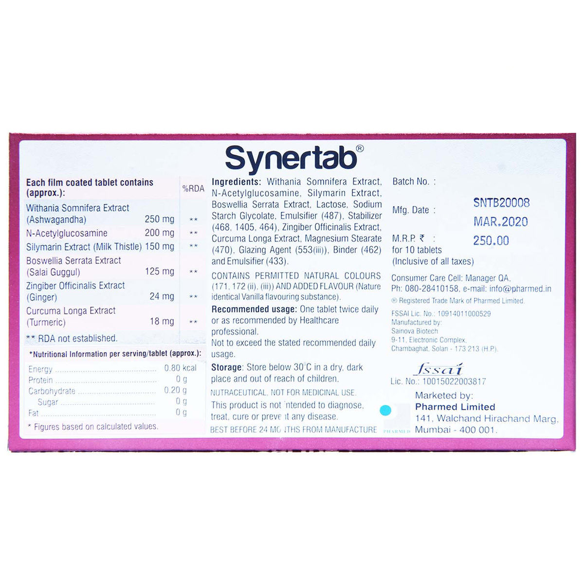 Synertab Tablet 10's Price, Uses, Side Effects, Composition - Apollo ...