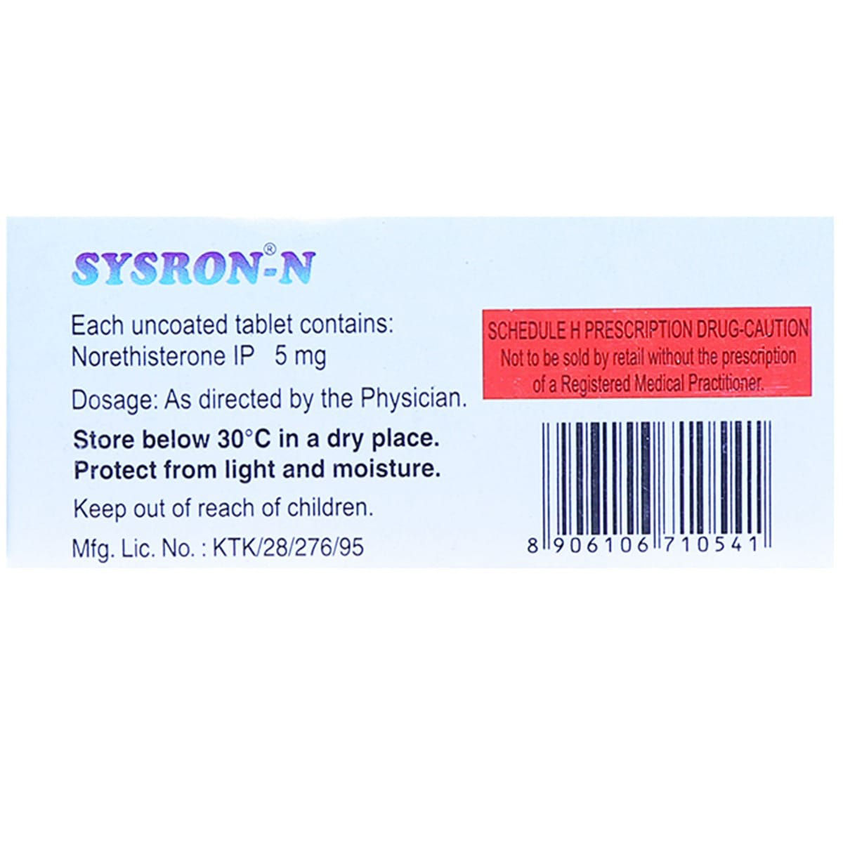 Sysron-N Tablet 10's Price, Uses, Side Effects, Composition - Apollo ...
