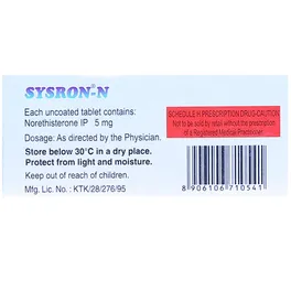 Sysron-N Tablet | Uses, Side Effects, Price | Apollo Pharmacy