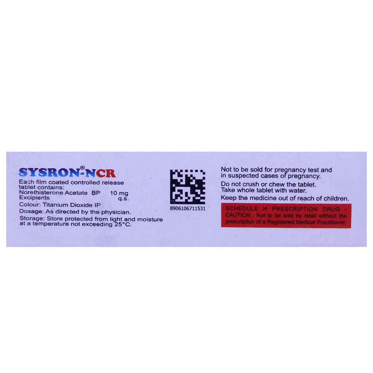Sysron-NCR Tablet 10's Price, Uses, Side Effects, Composition - Apollo ...