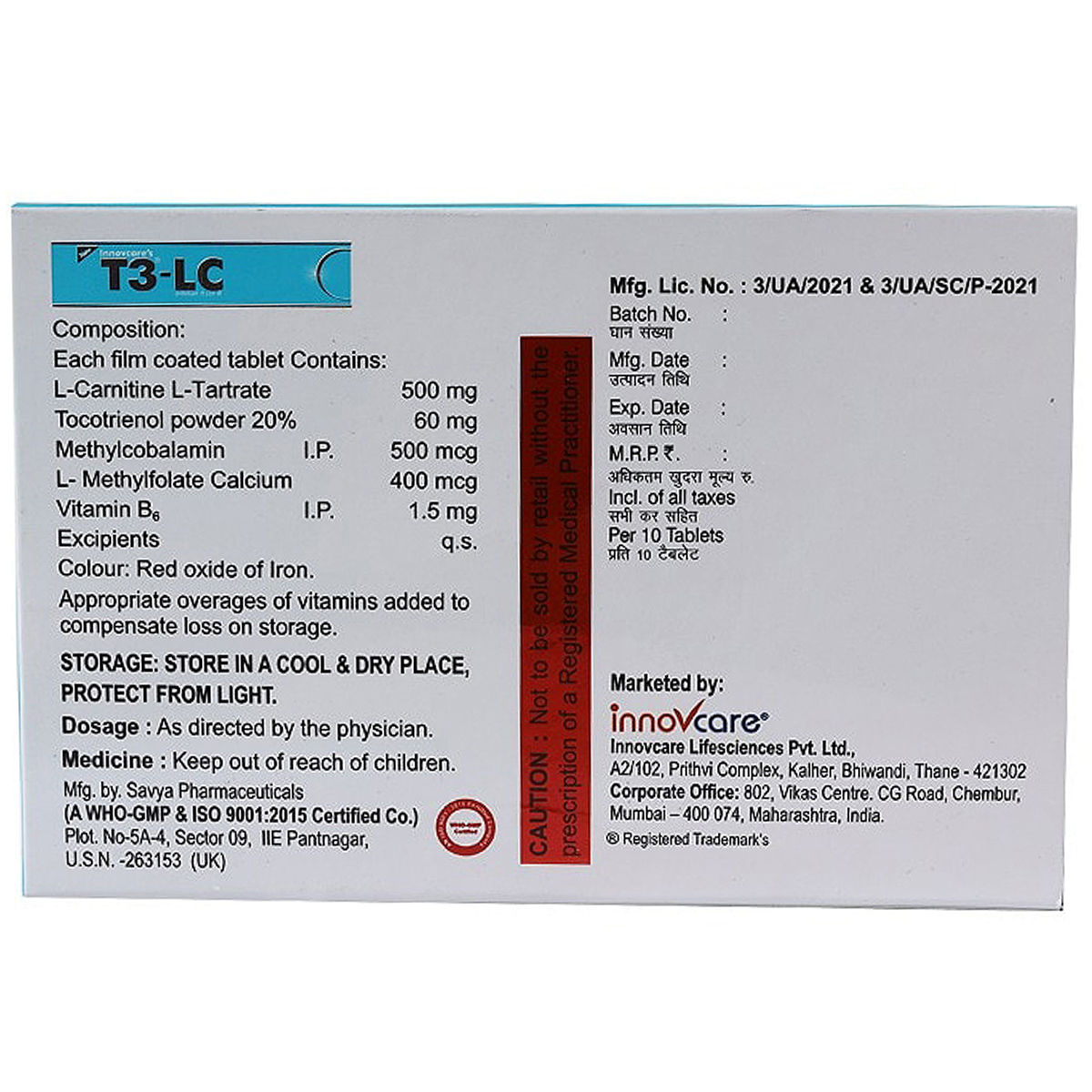 T3-LC Softgel Capsule 10's Price, Uses, Side Effects, Composition ...